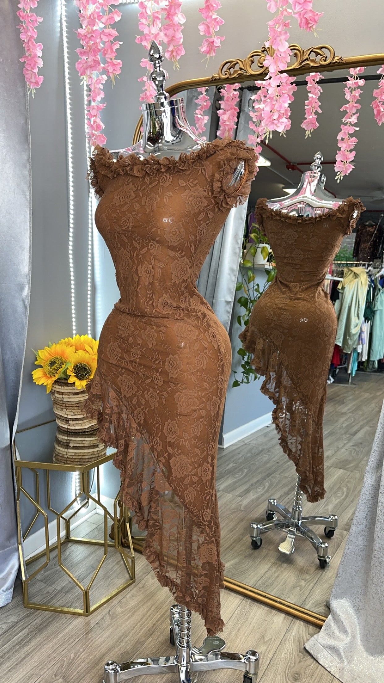 Keissy Dress (Brown) – Bellisima Fashion Boutique